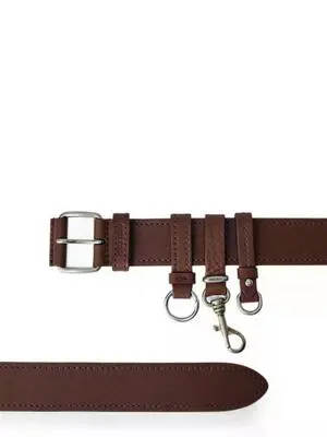 Miu Miu Textured-finish Buckle-fastening Belt - Brown