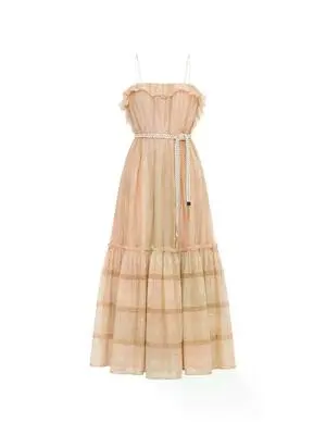 Zimmermann Ruffled Striped Maxi Dress