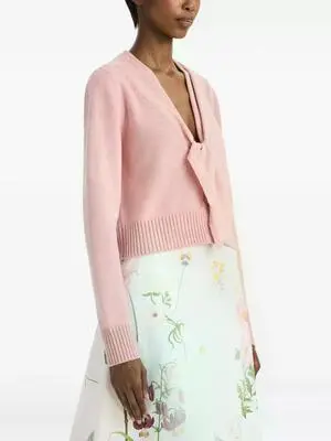 Oscar De La Renta Tie-neck Wool Cardigan
