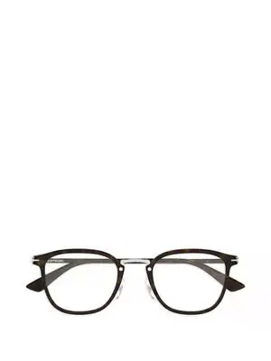 Montblanc Contrast-browline Glasses - Brown