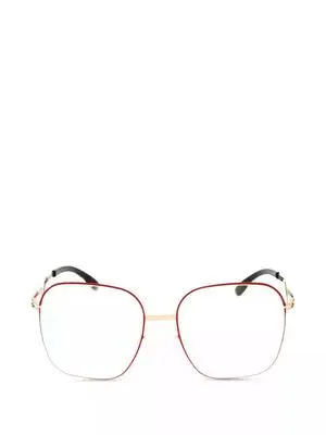 IC! BERLIN Square Frame Eyeglasses - Red