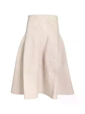 CFCL Milanese-ribbed Flared Midi Skirt - Neutrals