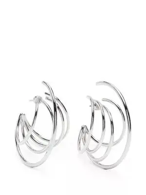 PANCONESI Large Orbit Hoop Earrings - Silver
