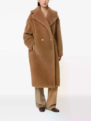 Max Mara Teddy Double-breasted Coat - Brown