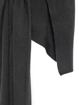 LEMAIRE Fine-knit Wrap Scarf - Grey