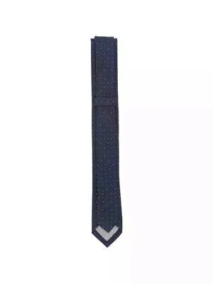 Eleventy Geometric-pattern Silk Tie