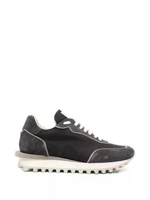 Eleventy Panelled Ridged-sole Sneakers - Grey