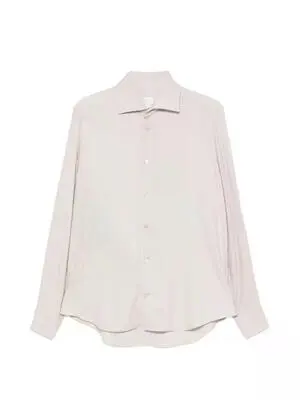 Eleventy Twill-weave Long-sleeve Shirt - Neutrals