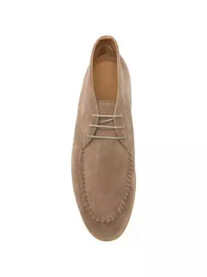Eleventy Whipstitch-detail Suede Boots
