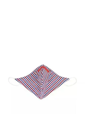 Isaia Gingham-check Face Mask - Red