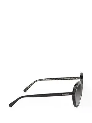 COACH Glitter Detail Signature C Sunglasses