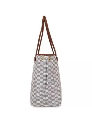 Moreau Saint Tropez Monogram-pattern Leather-trim Tote Bag