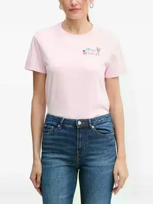 MC2 SAINT BARTH Embroidered-detail T-shirt - Pink