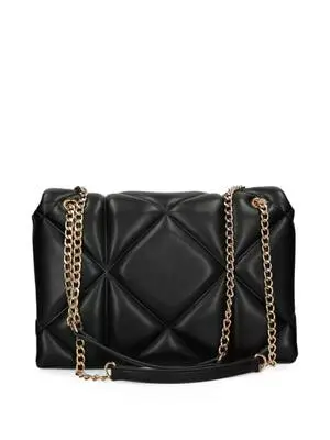 Moschino Logo-appliqué Shoulder Bag - Black