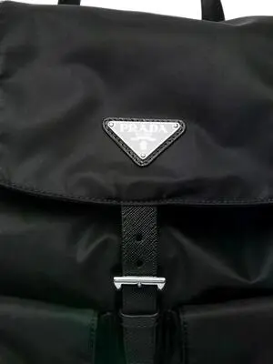 Prada Re-nylon Logo Plaque Backpack