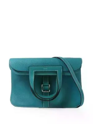 Hermès 2017 31 Halzan Leather Tote Bag - Blue