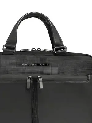 PIQUADRO Logo-plaque Panelled Briefcase
