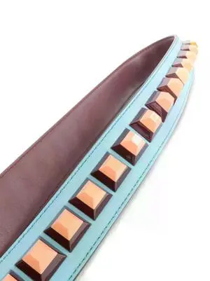 Fendi Leather Bag Strap With Stud Embellishments