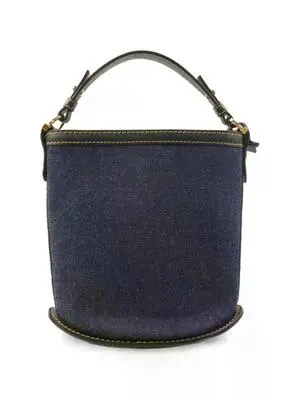 Delvaux Mini Pin Denim Bucket Bag