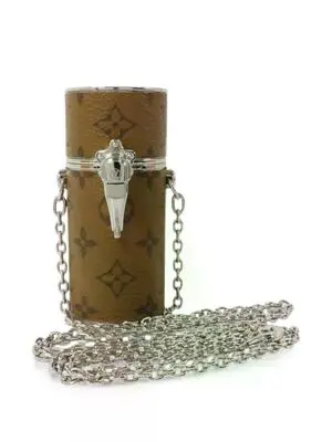 LOUIS VUITTON Monogram Reverse Lipstick Case Charm - Brown
