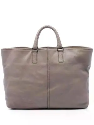 Bottega Veneta 2008 Calfskin Intrecciato Handle Tote Bag - Brown