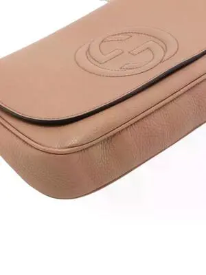 Gucci 2016-2026 Medium Calfskin Soho Chain Flap Crossbody Bag - Brown