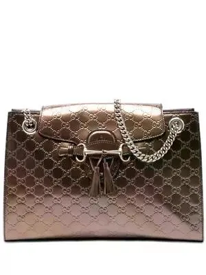 Gucci 2016-2026 Large Guccissima Emily Shoulder Bag - Brown