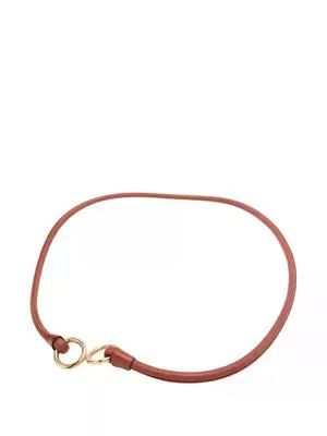 FERRAGAMO Leather And Canvas Bucket Bag - Brown