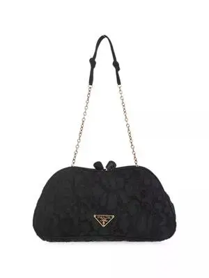 Prada 1990-2000s Lace Chain Shoulder Bag - Black