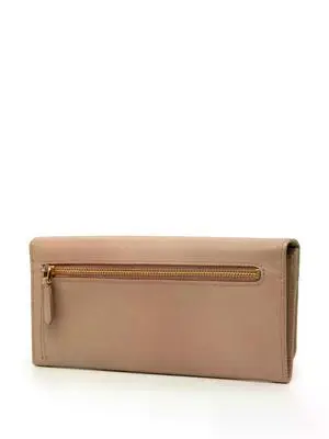 Prada 2010-2026 Saffiano Bow Continental Wallet Long Wallets