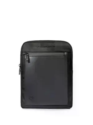 PIQUADRO Logo-plaque Panelled Backpack - Black
