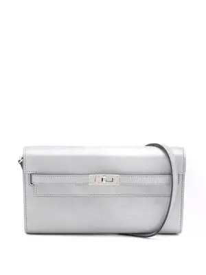 Hermès 2025 Chevre Chamkila Kelly To Go Wallet Crossbody Bag - Silver