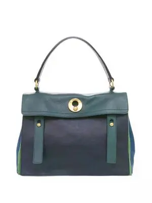 Saint Laurent 2000-2015 Medium Tricolor Leather Muse Two Satchel