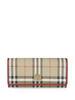 Burberry Check Wallet - Neutrals
