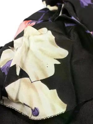 Prada Floral-print Frill Mini Dress