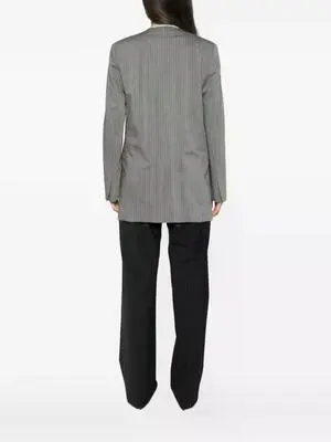 Alberta Ferretti Pinstriped Double-breasted Blazer