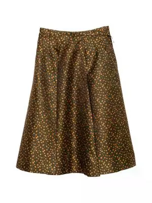 Prada Floral-jacquard Midi Skirt - Green