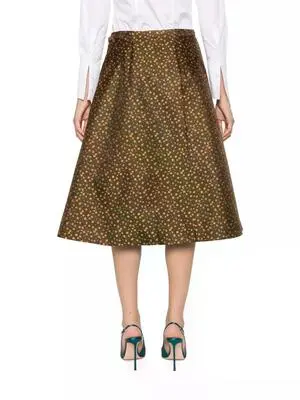Prada Floral Jacquard Midi Skirt