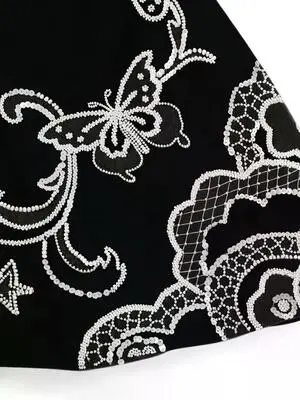 Valentino Garavani Bead-embellished Tulle-panel Mini Dress