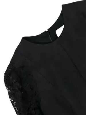 Valentino Garavani Lace Sleeve Mini Dress