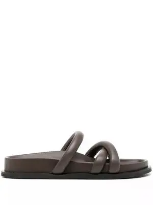 ST. AGNI Crossover-strap Sandals - Brown