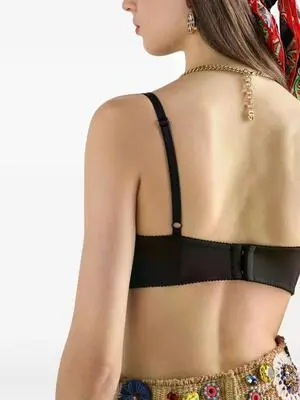 Dolce & Gabbana Raffia Top With Embroidery
