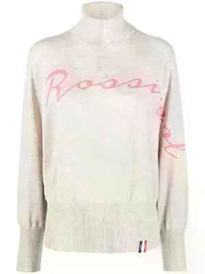 Rossignol Logo-intarsia Merino Wool-blend Jumper - Neutrals