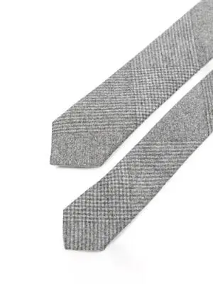 Eleventy Prince Of Wales Check Tie - Grey