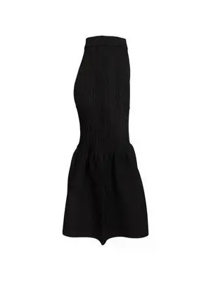 CFCL Ribbed-knit Ruffled Midi Skirt