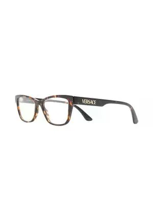 Versace Tortoiseshell Logo-print Glasses