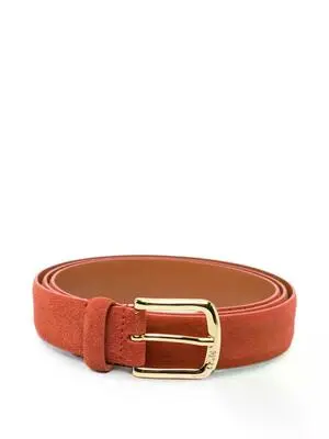 N°21 Suede-finish Buckle-fastening Belt - Orange