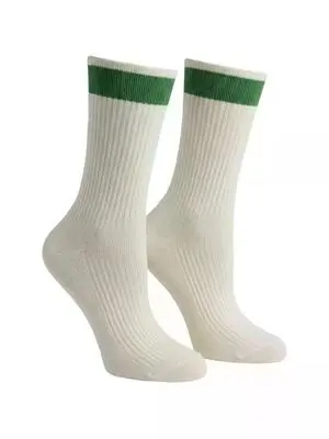 Valentino Garavani Stripe-detail Socks - Neutrals