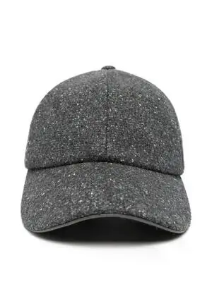 Eleventy Flecked-knit Baseball Cap