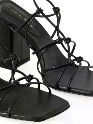 GIANVITO ROSSI Minas Knotted Leather Sandals